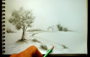 DESSINER UN PAYSAGE SUR LE VIF PAS À PAS