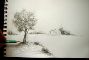 DESSINER UN PAYSAGE SUR LE VIF PAS À PAS