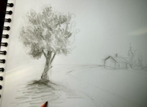 DESSINER UN PAYSAGE SUR LE VIF PAS À PAS