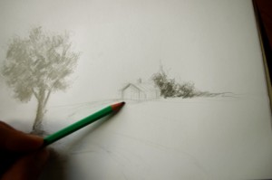 DESSINER UN PAYSAGE SUR LE VIF PAS À PAS