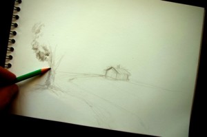 DESSINER UN PAYSAGE SUR LE VIF PAS À PAS