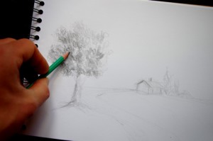 DESSINER UN PAYSAGE SUR LE VIF PAS À PAS